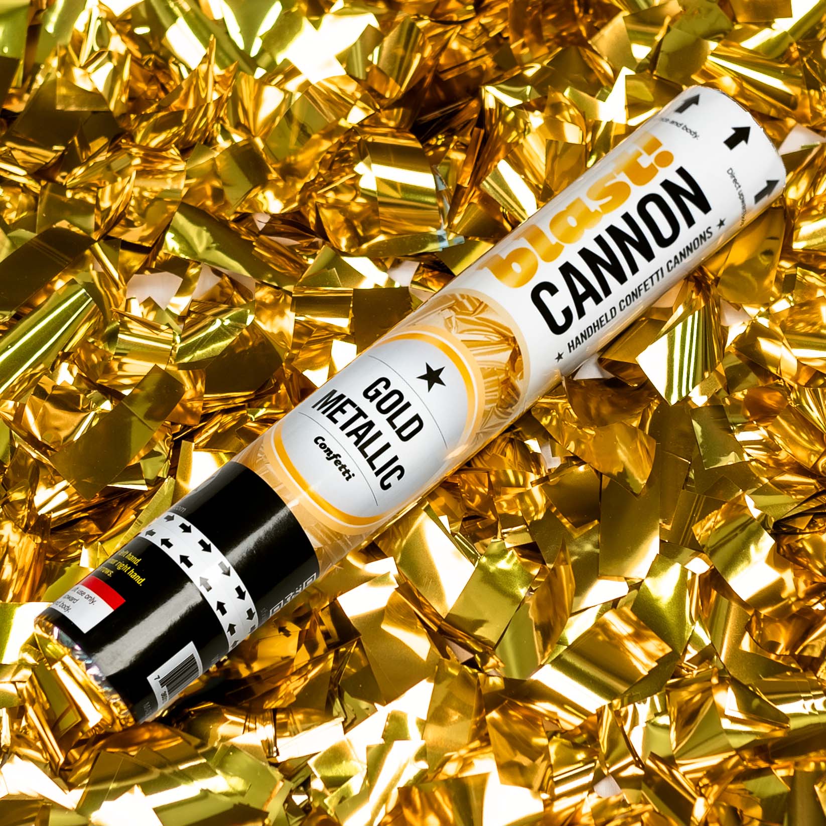 Gold Metallic Confetti Cannon: Celebrations Wholesale