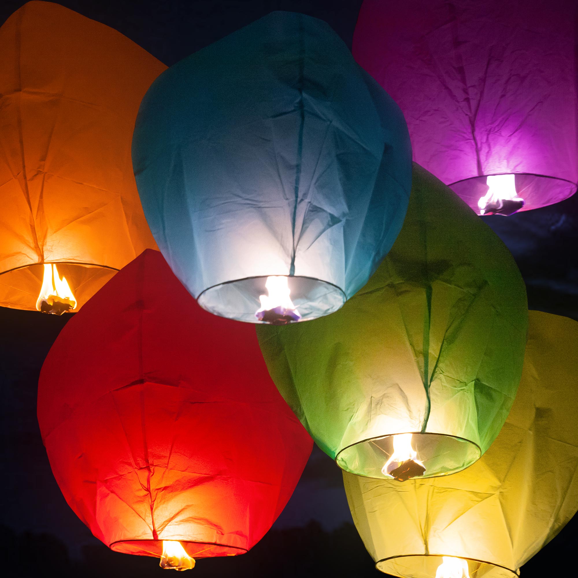 Assorted Color Sky Lanterns: Celebrations Wholesale